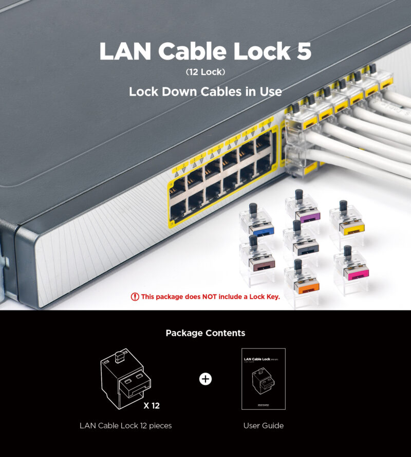 Smart Keeper LAN Cable Locks with Key | SmartKeeper