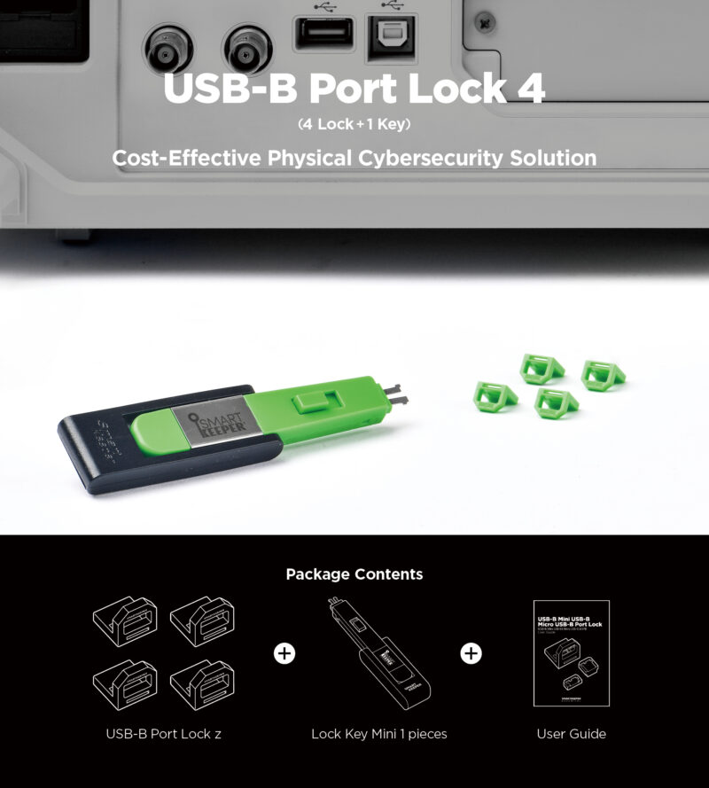 Smart Keeper USB‑B Port Locks with Key | SmartKeeper