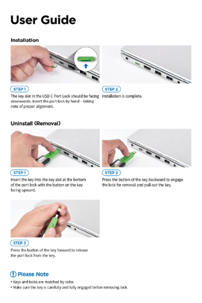 Smart Keeper USB?C Port Locks with Key | SmartKeeper