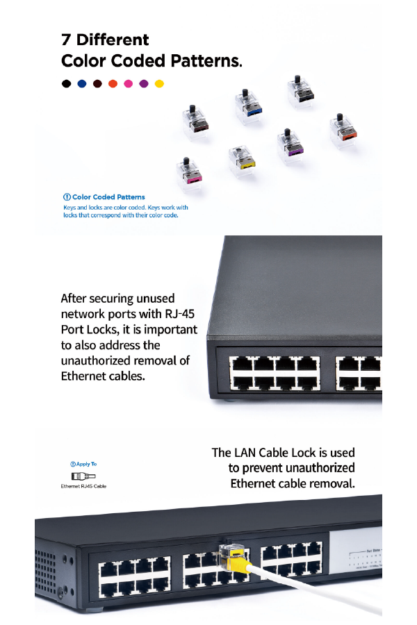 Smart Keeper LAN Cable Locks with Key | SmartKeeper