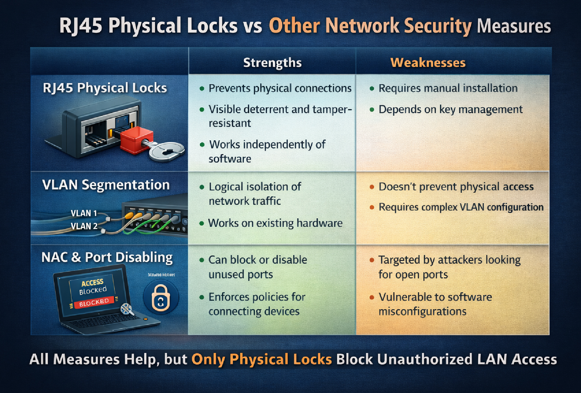 How to Prevent Unauthorized LAN Access with RJ45 Physical Lock Kits ...